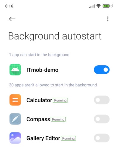 Android Exception - 为什么在小米miui系统上监听不到 BOOT_COMPLETED 广播？process is not permitted to auto start ...
