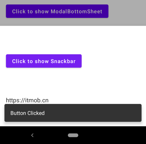 如何不通过 Scaffold 使用 Snackbar？如何在 ModalBottomSheetLayout 中使用 Snackbar？ - ITmob
